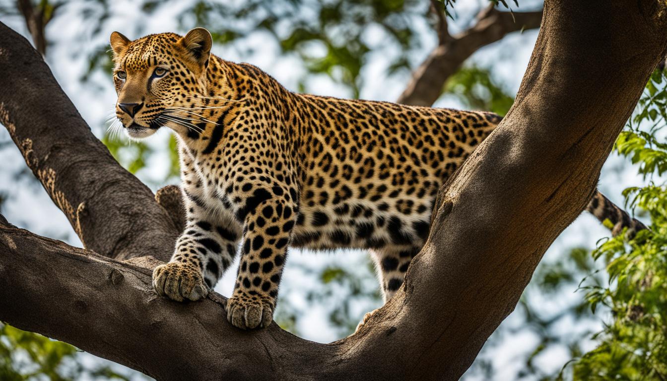 Can leopards climb trees, and if so, why do they do it?