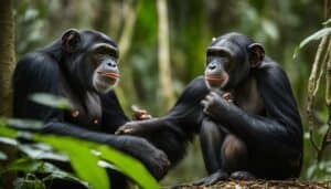 How do chimpanzees mate and reproduce in the wild?