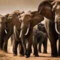 How do elephants use their trunks for various activities?