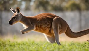 How fast can kangaroos hop, and what is their top speed?