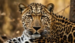What is the role of the leopard's fur and its coloration?