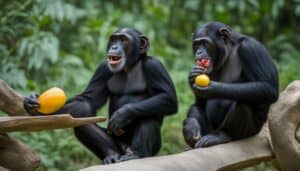 How do chimpanzees communicate with each other in the wild?