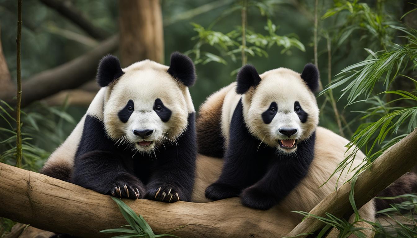 What is the social structure of giant panda groups?