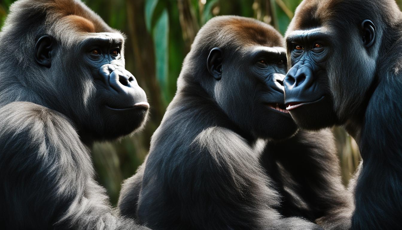 What sounds and communication methods do gorillas use?
