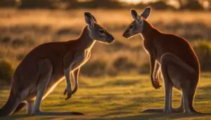 How do kangaroos mate and reproduce in the wild?