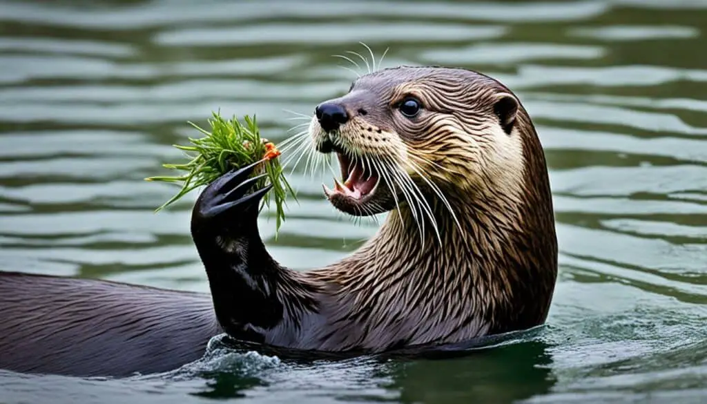 What is the diet of a North American river otter?