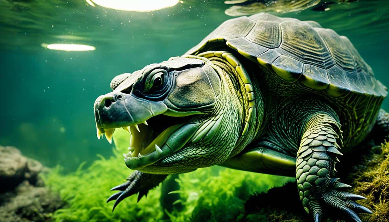 What is the diet of a snapping turtle?