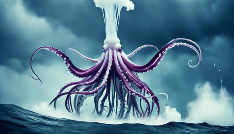 How do giant squids defend themselves?