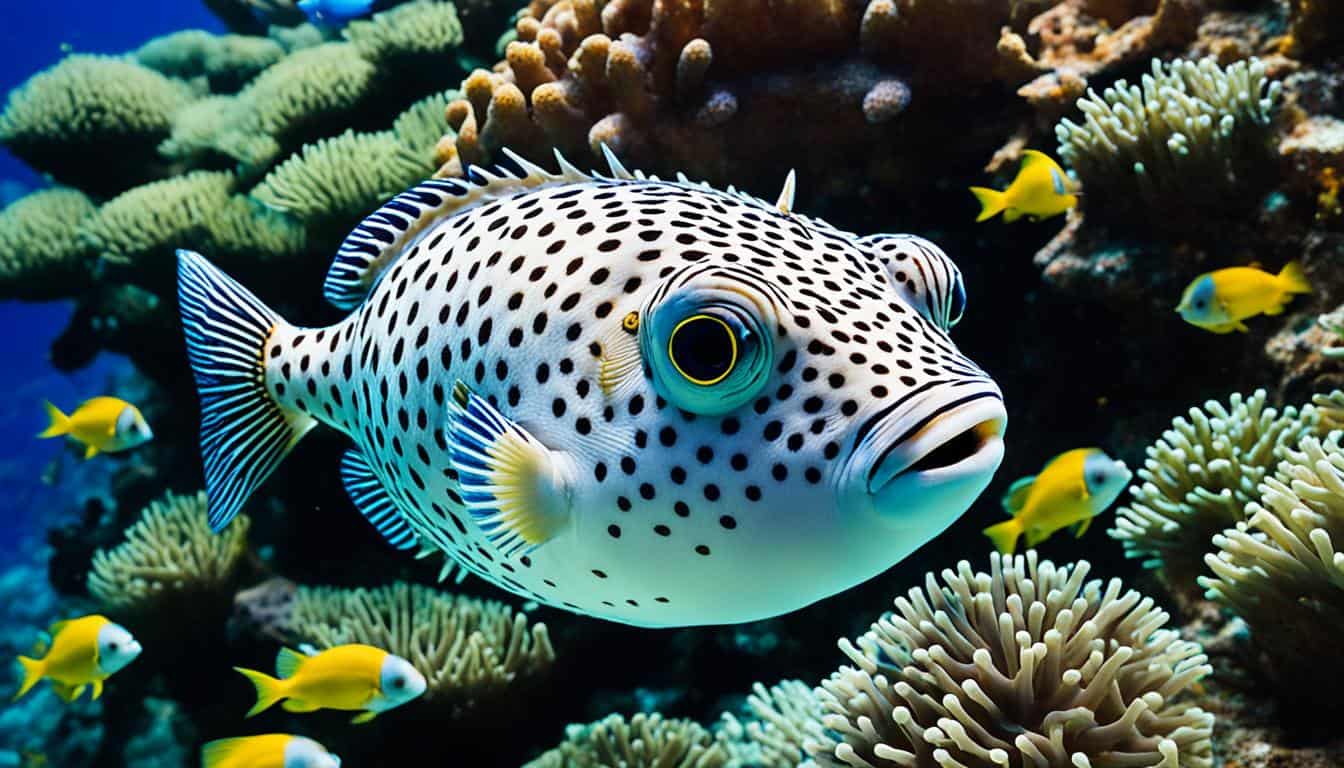How do pufferfish interact with other marine life?