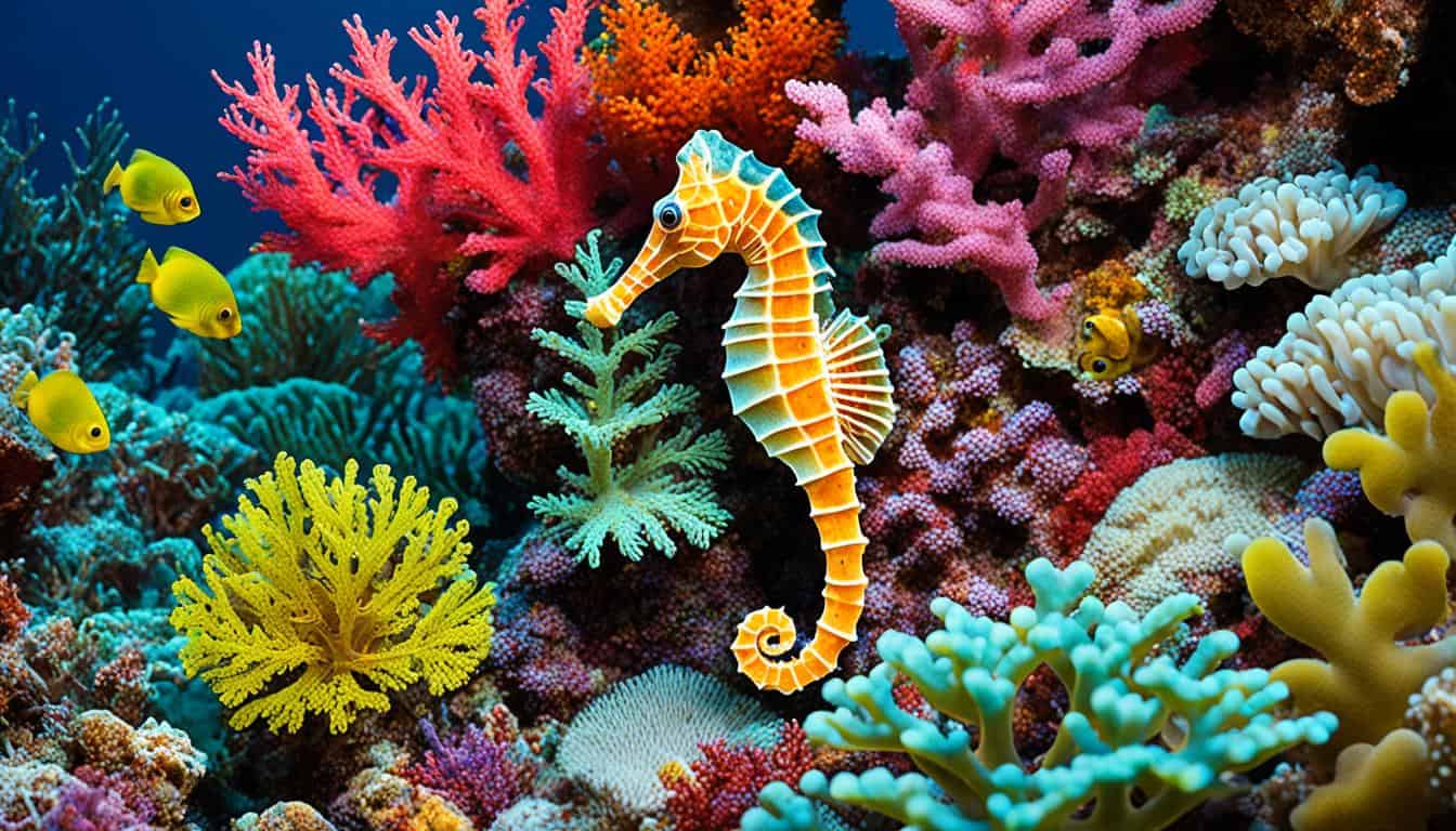 How do seahorses camouflage?